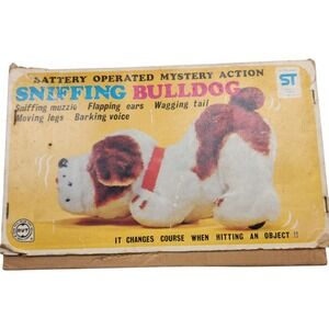 Alps Toy | Toys | Rare Vintage Alps Sniffing Bulldog Toy Original Box ...